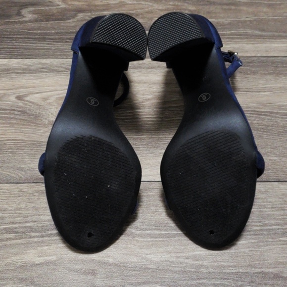 Lulus | Shoes | New Chopin Navy Blue Suede Ankle Strap Heels | Poshmark
